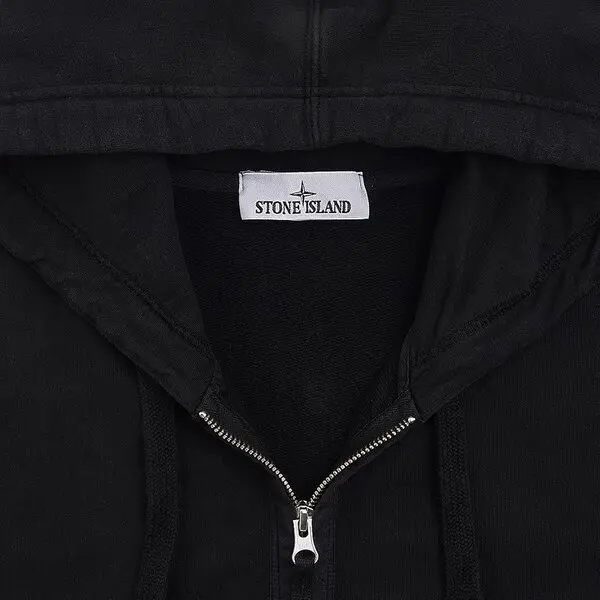 Stone Island Logo Patch Zip-up Hoodie
