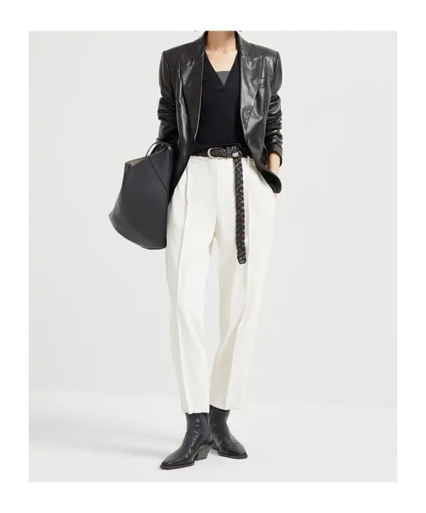 Brunello Cucinelli V-neck Long Sleeve Top - Black
