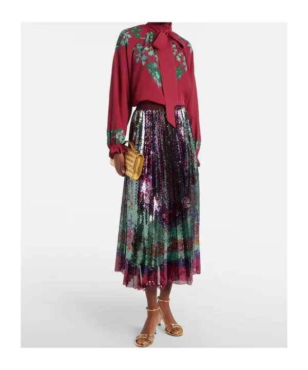 La DoubleJ Cerere Floral Satin Blouse