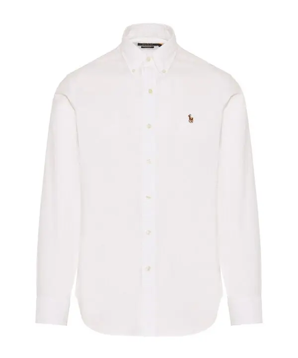 Polo Ralph Lauren Logo-embroidered Long-sleeved Shirt - White