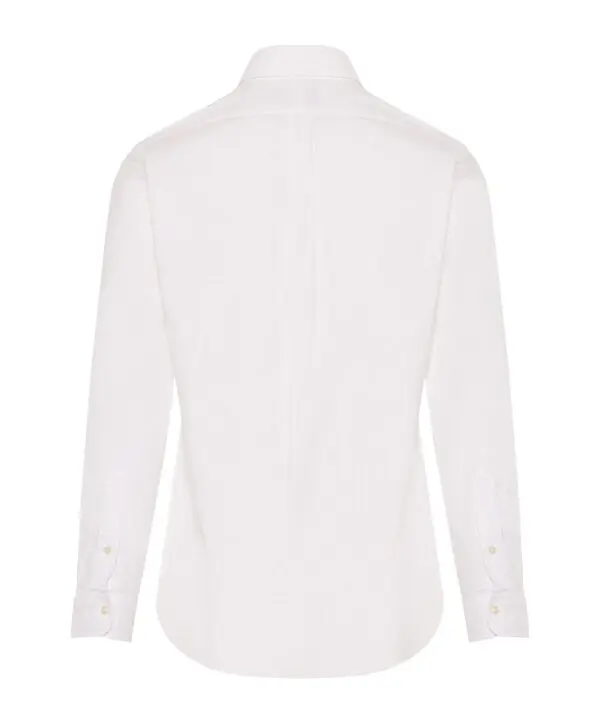 Polo Ralph Lauren Logo-embroidered Long-sleeved Shirt - White