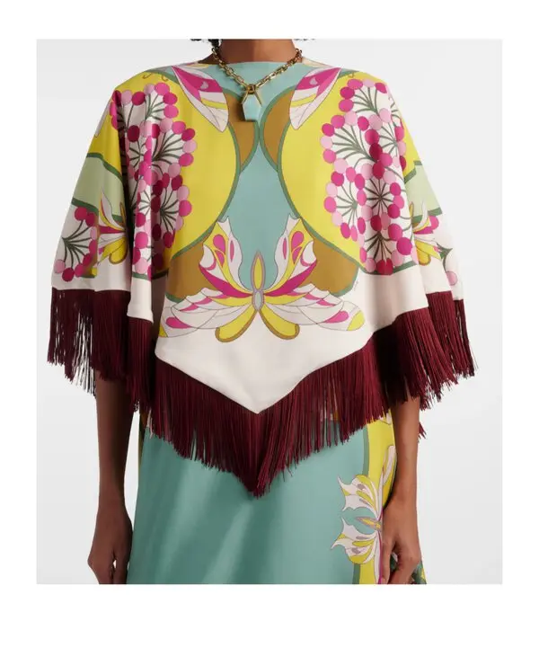 La DoubleJ Florette Placée Reversible Satin Poncho