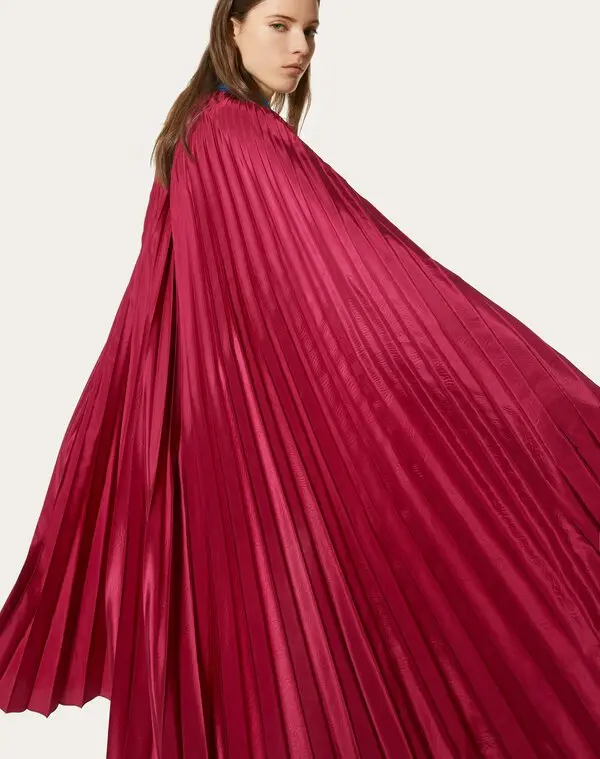 Valentino Garavani Tie Detailed Pleated Cape
