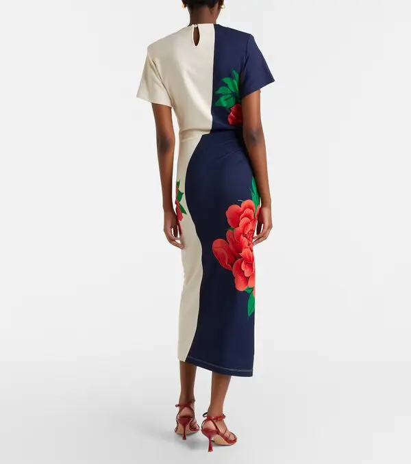 La DoubleJ Lela Floral Jersey Maxi Dress