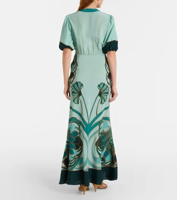 La DoubleJ Marlene Silk Crêpe De Chine Maxi Dress