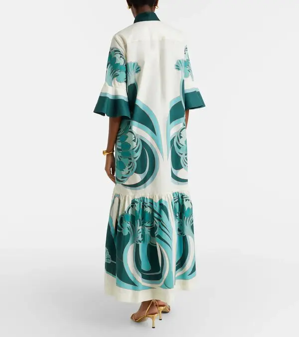 La DoubleJ Artemis Printed Cotton Poplin Shirt Dress