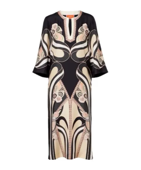 La DoubleJ Printed Silk Twill Kaftan