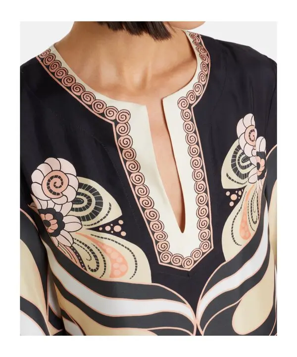 La DoubleJ Printed Silk Twill Kaftan