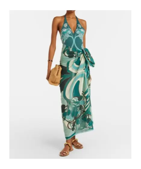 La DoubleJ Printed Cotton Beach Cover-up