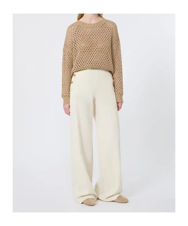 Max Mara Sequined Open Knit Sweater