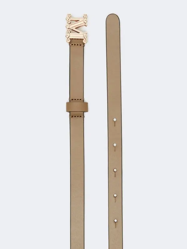 Max Mara Monogram Slim Belt - Mud