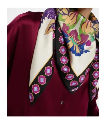 La DoubleJ Printed Silk Twill Scarf