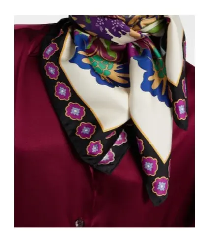 La DoubleJ Printed Silk Twill Scarf