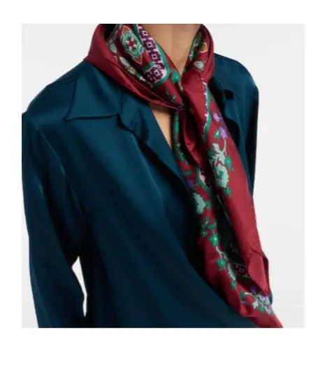 La DoubleJ Printed Silk Twill Scarf
