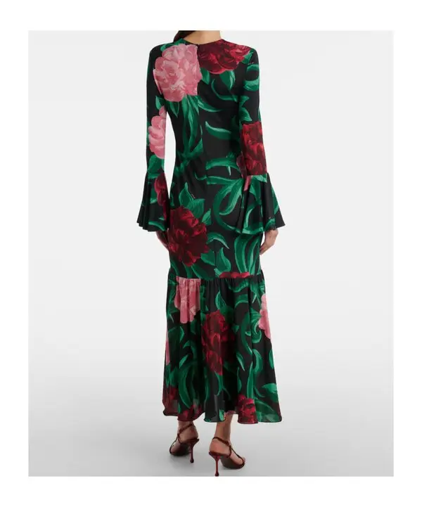La DoubleJ Alba Floral Jersey Midi Dress