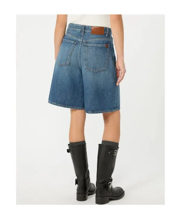 Max Mara Denim Bermuda Shorts - Navy Blue