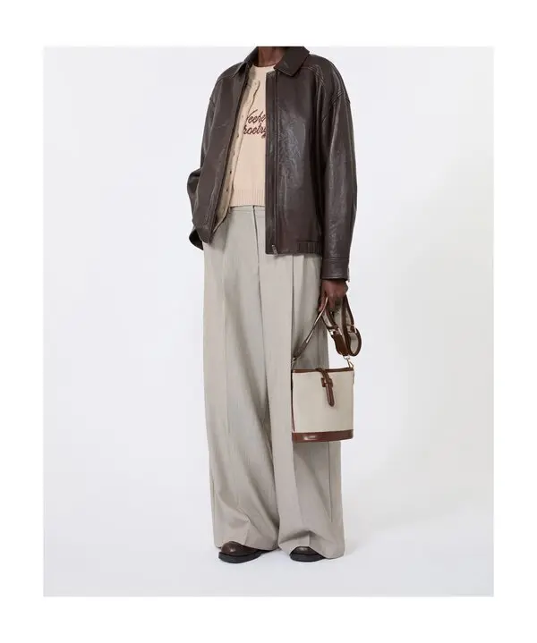 Max Mara Logo Intarsia Knitted Top - Sand-colored
