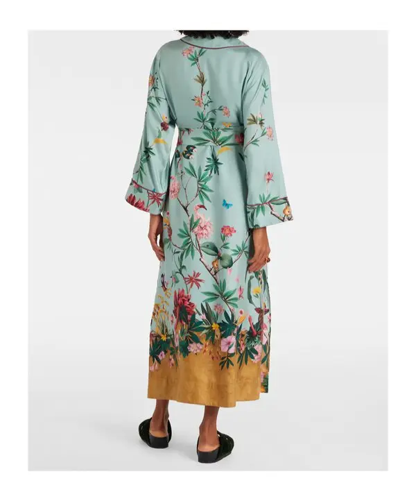 La DoubleJ Floral Print Wrap Robe