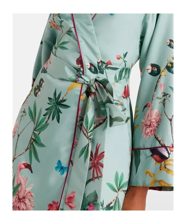 La DoubleJ Floral Print Wrap Robe
