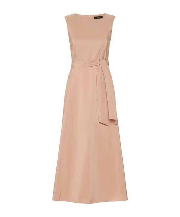 Max Mara Belted Sleeveless Dress - Pink
