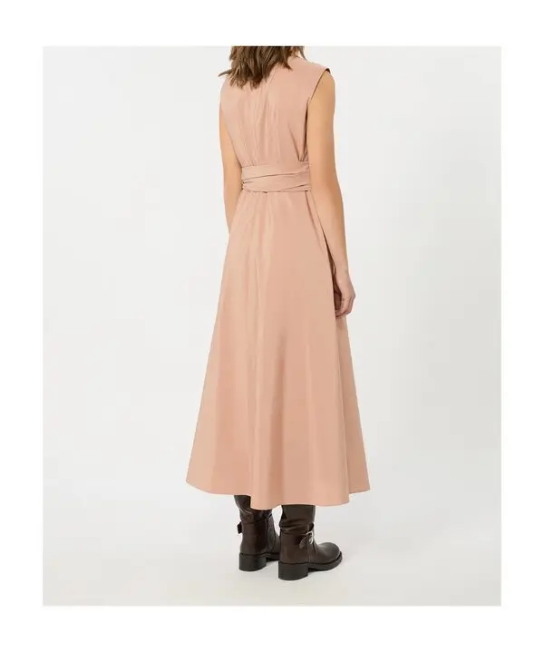 Max Mara Belted Sleeveless Dress - Pink