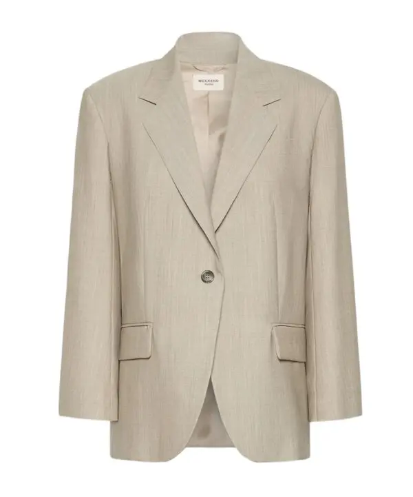 Max Mara Oversized Woollen Cloth Blazer - Hazelnut Brown