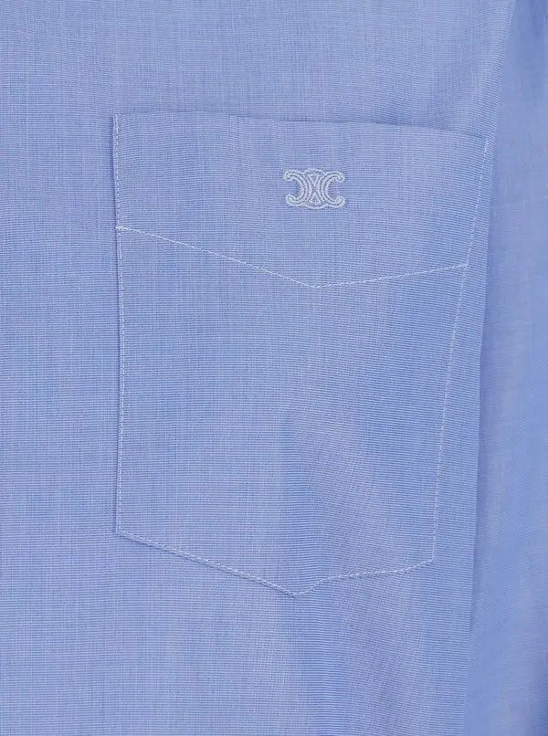 Celine Cropped Shirt In Cotton Poplin