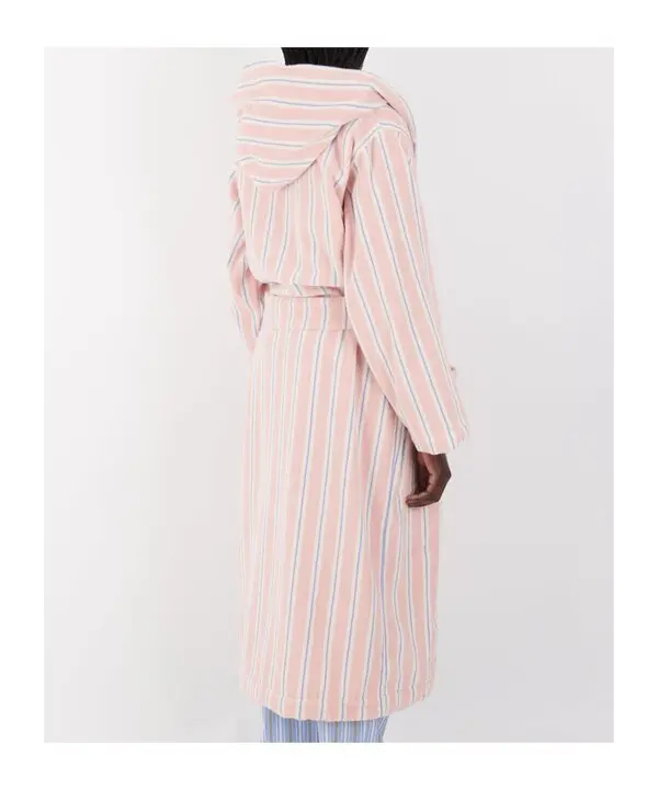 TEKLA Striped Hooded Bathrobe