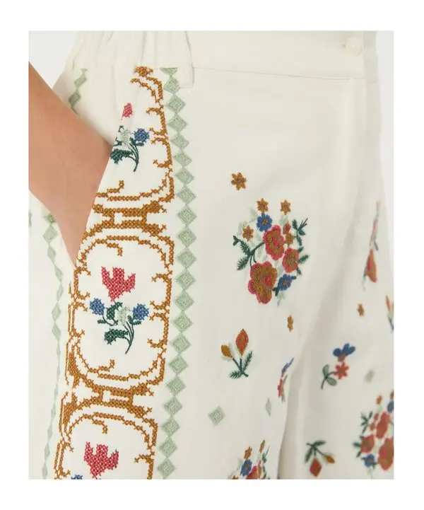 Max Mara Embroidered Cotton Bermuda Shorts