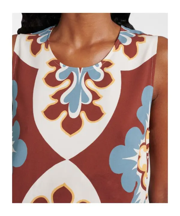 La DoubleJ Printed Satin Shift Dress