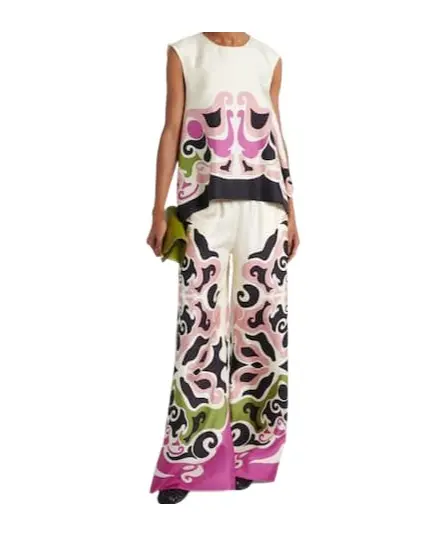 La DoubleJ San Carlo Printed Silk Twill Top