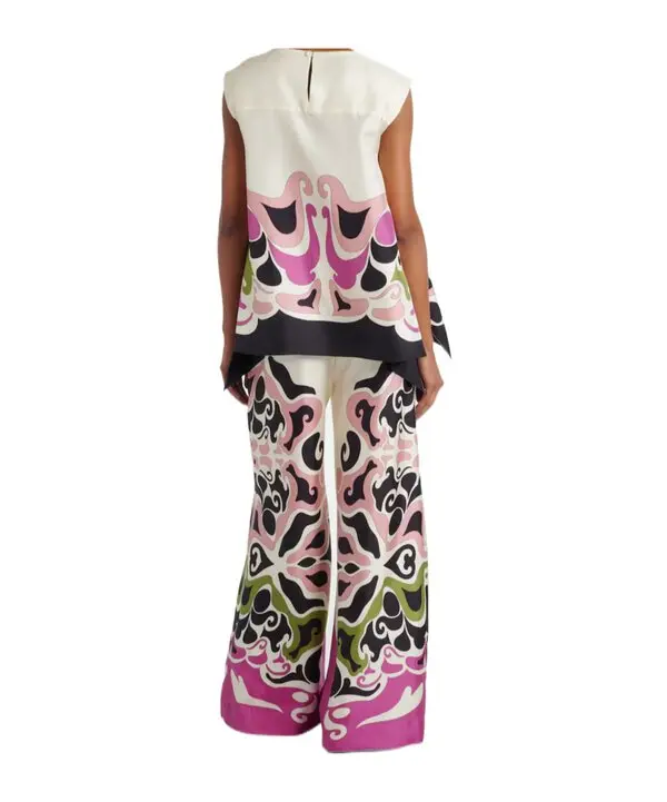 La DoubleJ San Carlo Printed Silk Twill Top