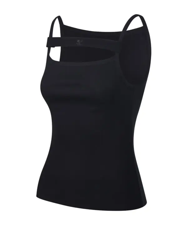 COURREGES Courrèges Ribbed Strap Tank Top