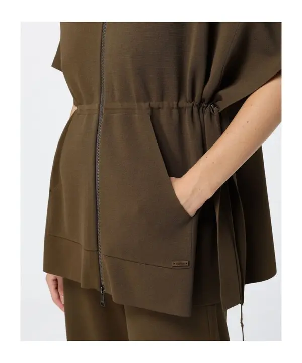 Max Mara Loose Crêpe Hooded Cardigan - Green