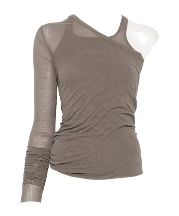 Rick Owens Banana Asymmetric Ribbed Top