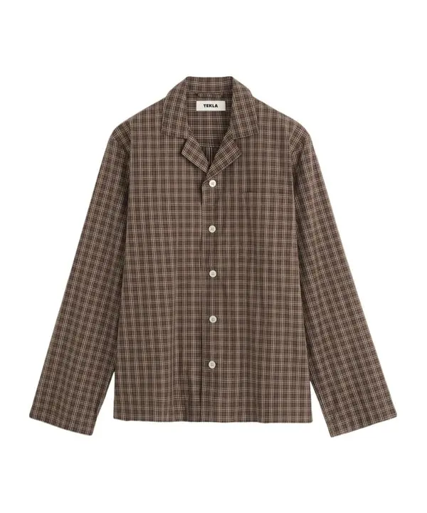 TEKLA Long-sleeved Plaid Pajamas