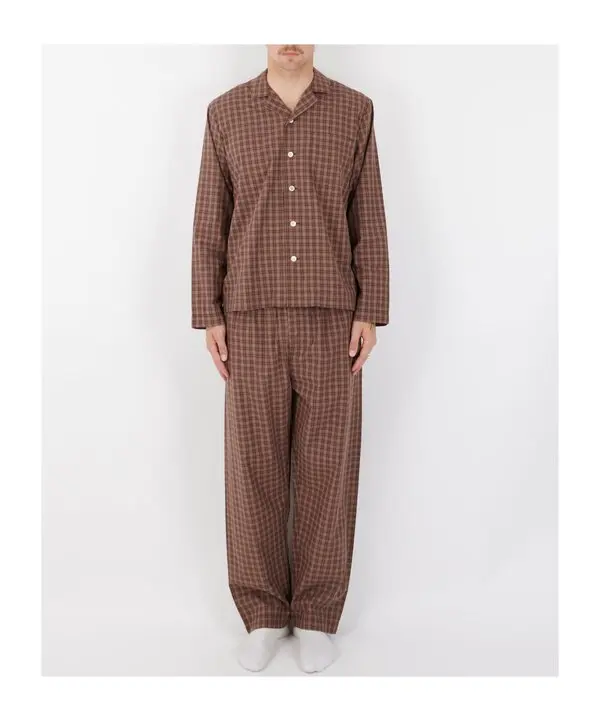 TEKLA Long-sleeved Plaid Pajamas