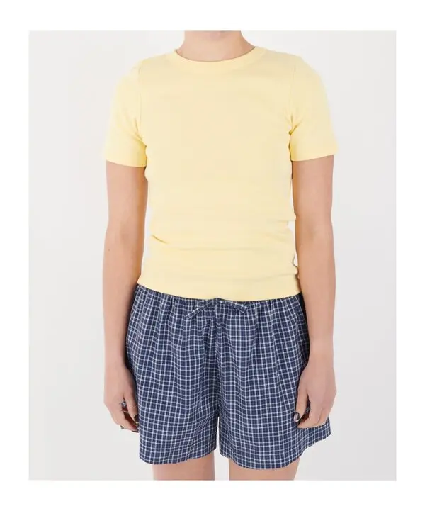 TEKLA Plaid Pajama Pants With Drawstring Waist