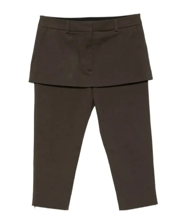 Acne Studios Layered Cropped Pants With Belt Loops - Black