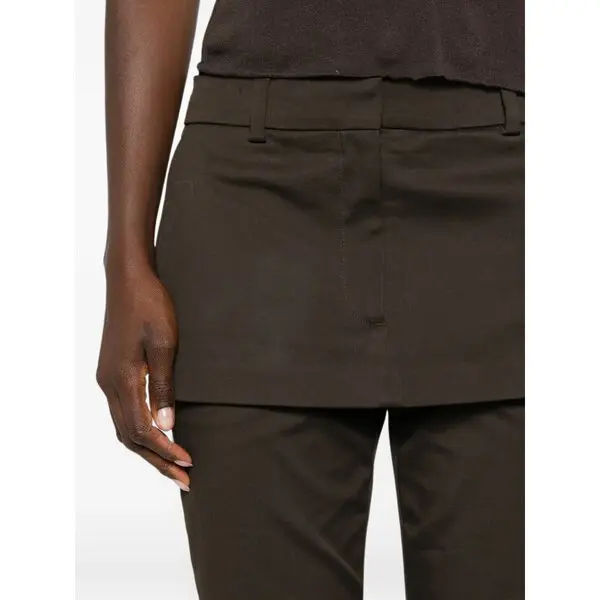 Acne Studios Layered Cropped Pants With Belt Loops - Black