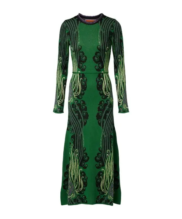 La DoubleJ Bee Jacquard Midi Dress