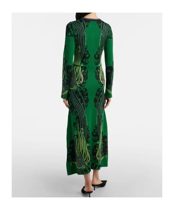 La DoubleJ Bee Jacquard Midi Dress