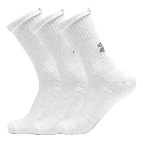 Under Armour Training Cotton Crew Socks - White
