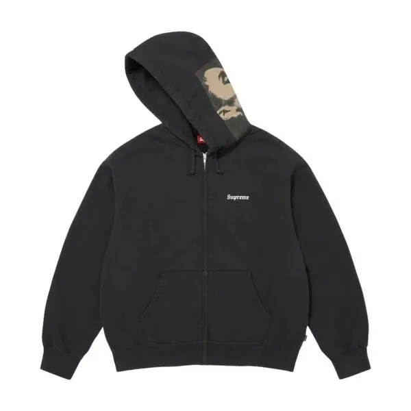 Supreme Ss26 Paris Is Burning Zip Up Hooded Sweatshirt - Black