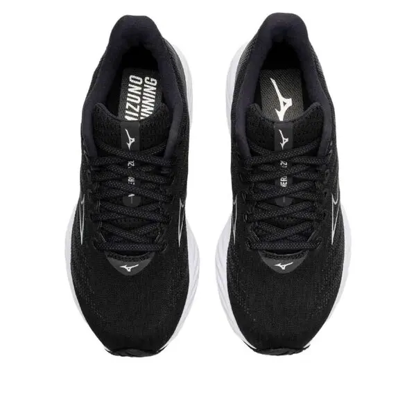 Mizuno Wave Rider 28 Athletic Sneakers - Black/white/silver