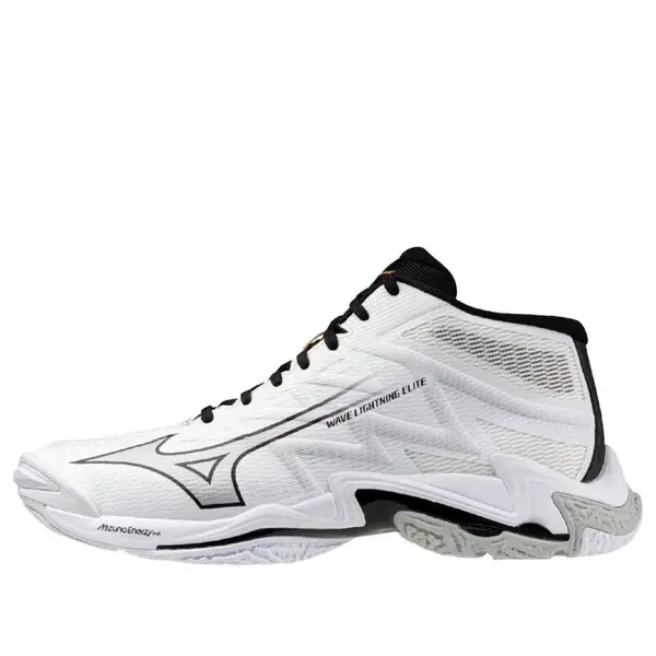 Mizuno Wave Lightning Elite Mid Sneakers - White/black