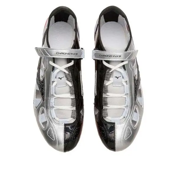 Mizuno Chrono Inx Track Spikes - Silver/orange/black