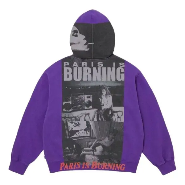Supreme Zip Up Hooded Sweatshirt - Purple