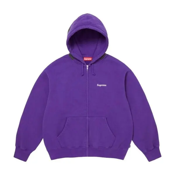 Supreme Zip Up Hooded Sweatshirt - Purple