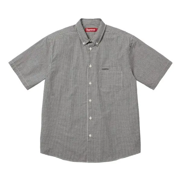 Supreme Ss26 Gingham S/s Shirt - Black